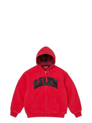 Supreme X Salem Zip Up Hooded Sweatshirt - Red
