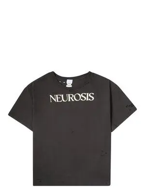 PROTOCOL INDEX Distressed Graphic T-shirt - Black