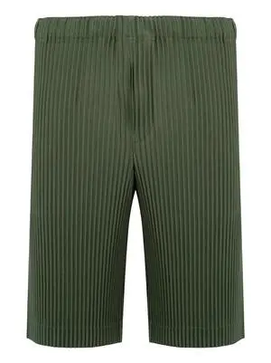 Issey Miyake Duomo Door Pleated Shorts - Green