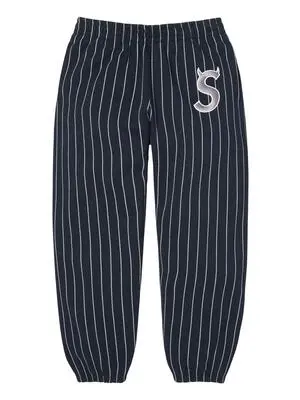 Supreme Devil S Logo Stripe Sweatpant - Black
