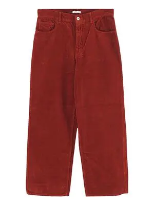 Auralee Garment Dyed Finx Corduroy Wide Pants - Brown