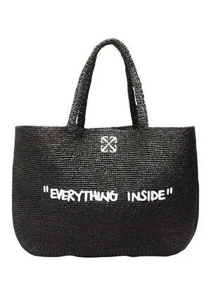 Off-White Jitney Tote Quote Bag 'black/white' Black