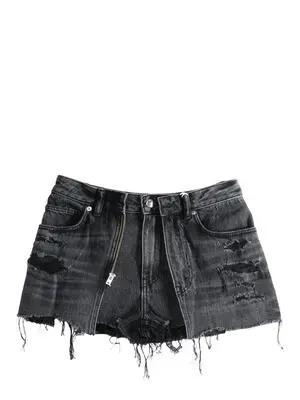 ALEXANDER WANG Alexander Wang Distressed Double Layered Denim Pants