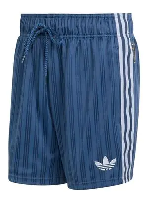 Adidas Italy Originals Striped Shorts - Blue