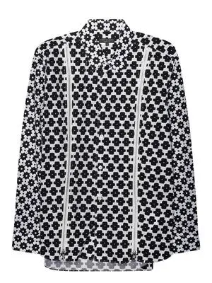 Comme Des Garçons Printed Zip Shirt - Multicolor
