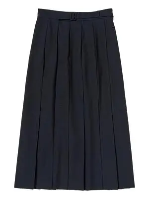 AURALEE Wool Mohair Hopsack Pleated Skirt