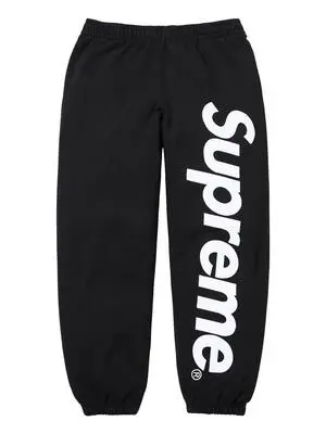 Supreme Satin Appliqué Sweatpant - Black