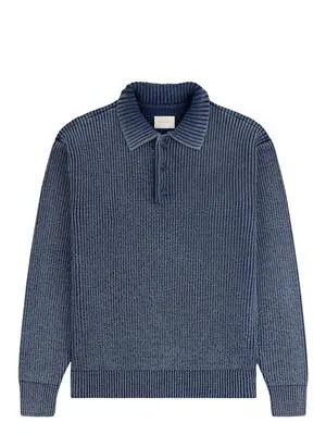 Aimé Leon Dore Stone Washed Knit Polo - Blue