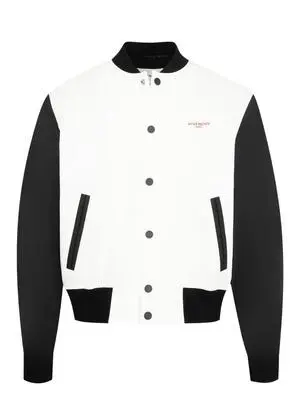 Givenchy Mix Material Bomber Jacket - White