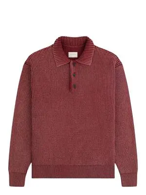 Aimé Leon Dore Stone Washed Knit Polo - Red