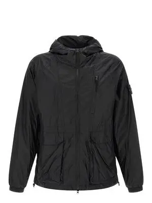 Stone Island Hooded Jacket - Black