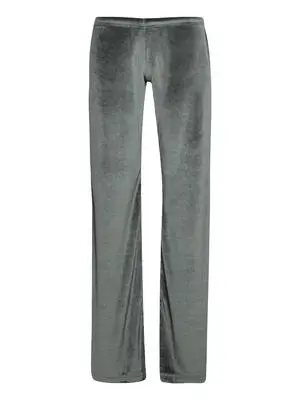 Balenciaga Velvet Wide Leg Track Pants - Green