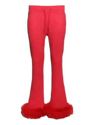 BALENCIAGA Balenciaga Flared Sweatpants With Fur Trim