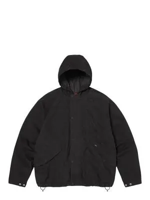 Supreme Hooded Raglan Jacket - Black