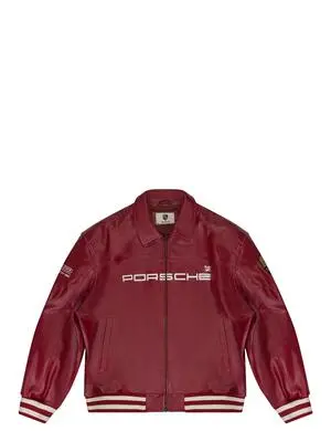 Aimé Leon Dore X Porsche 993 Turbo Leather Club Jacket - Red