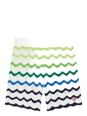 Casablanca Gradient Wave Knit Shorts - Multicolor
