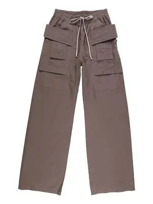Rick Owens Creatch Wide Drawstring Cargo Pants - Brown