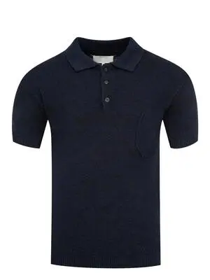MAISON MARGIELA Short Sleeve Polo - Blue
