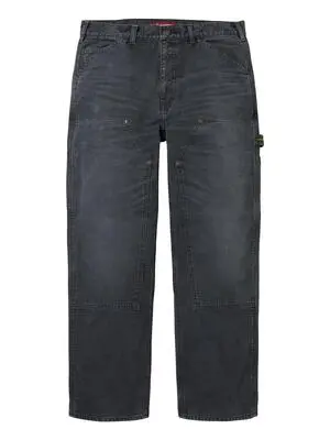 Supreme Worn Double Knee Painter Pant - Black