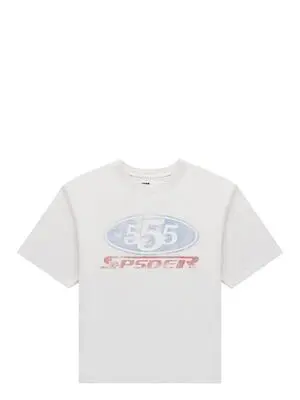 SP5DER R5cing Tee" Graphic Print T-shirt - White