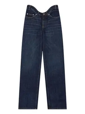 JEAN PAUL GAULTIER Straight Leg Denim Pants - Blue