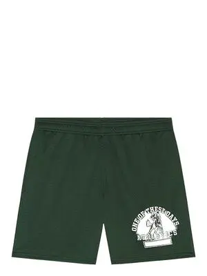 ONE OF THESE DAYS Mustang Athletics Mesh Shorts - Green
