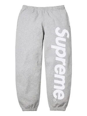 Supreme Satin Appliqué Sweatpant - Grey