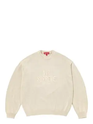 Supreme Overdyed Raised Sweater - Grey