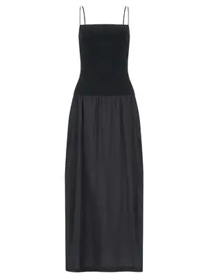 AMOMENTO Nylon Jersey Maxi Dress - Grey