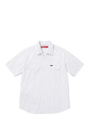 Supreme Ghostface Stripe Short-sleeve Shirt - White
