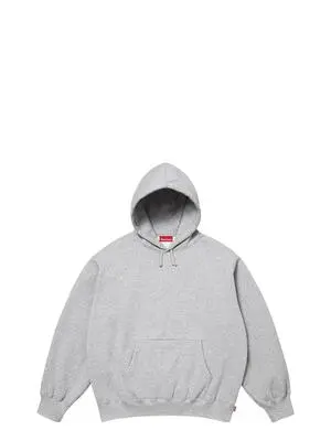 Supreme Satin Appliqué Hooded Sweatshirt - Grey