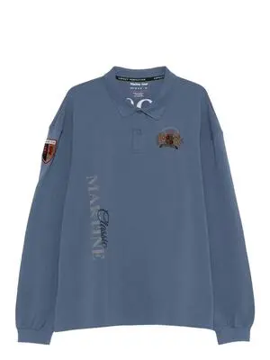 Martine Rose Long Sleeve Polo With Crest Detail - Blue