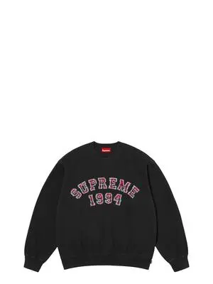 Supreme Plaid Arc Crewneck Sweatshirt - Black