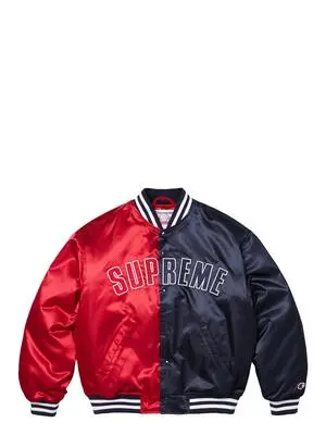 Supreme X Champion Satin Varsity Jacket - Multicolor