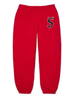 Supreme Devil S Logo Sweatpant - Red