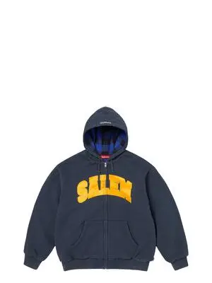 Supreme X Salem Zip Up Hooded Sweatshirt - Blue