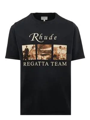 Rhude Usvi Regatta Team Graphic T-shirt - Black