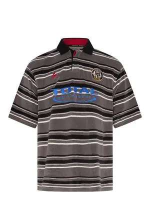 Martine Rose Striped Oversized Polo Shirt - Multicolor