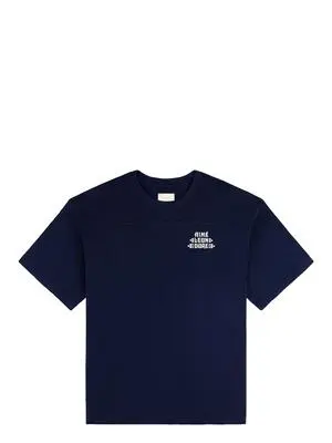Aimé Leon Dore Stacked Logo Pointelle T-shirt - Blue