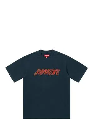 Supreme Raised Script Short-sleeve Top - Blue