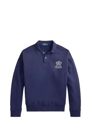 Polo Ralph Lauren Island Fleece Knit Graphic Print Polo Sweatshirt - Blue