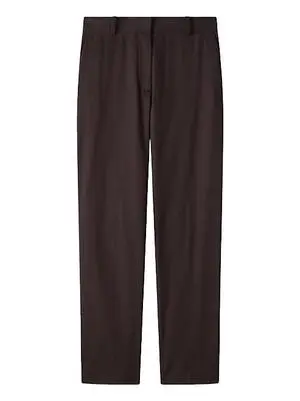 JOSEPH Coleman Tapered-leg Stretch-cotton Trousers - Espresso