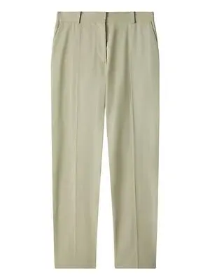 JOSEPH Coleman Tapered-leg Stretch-cotton Trousers - Cactus