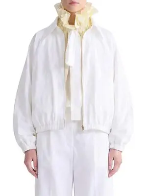 PATOU Zip-up Bomber Jacket - White