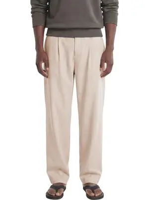 Maison Kitsuné Cotton Blend Trousers - Beige