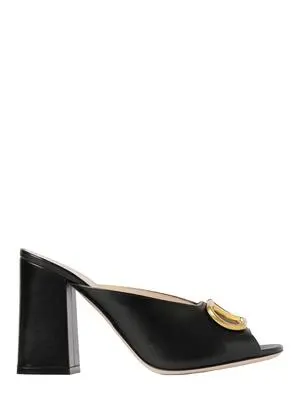 Valentino Garavani Open Toe Block Heel Mules - Black
