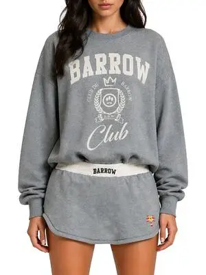 BARROW Crewneck Sweatshirt With Open Back Detail - Grey
