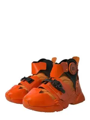 Dolce & Gabbana Portofino Chunky High-top Sneakers - Orange