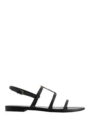 Saint Laurent Cassandra 05 Flat Sandals - Black
