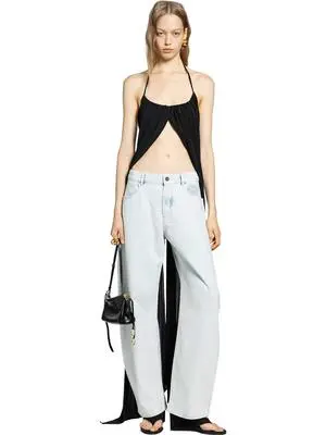 Alaïa Cross-pleated Halterneck Top - Black